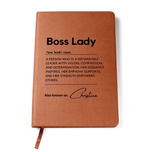 Personalized Boss Lady Journal Custom Gift for Boss Female Boss Lady ...