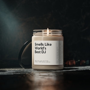 Personalized World's Best DJ Candle Gift for DJ Custom Wedding Dj Gift ...