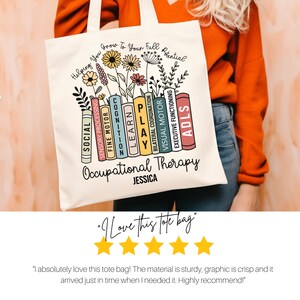 Personalized Occupational Therapy Tote Bag OT Helping You Grow Your Own ...