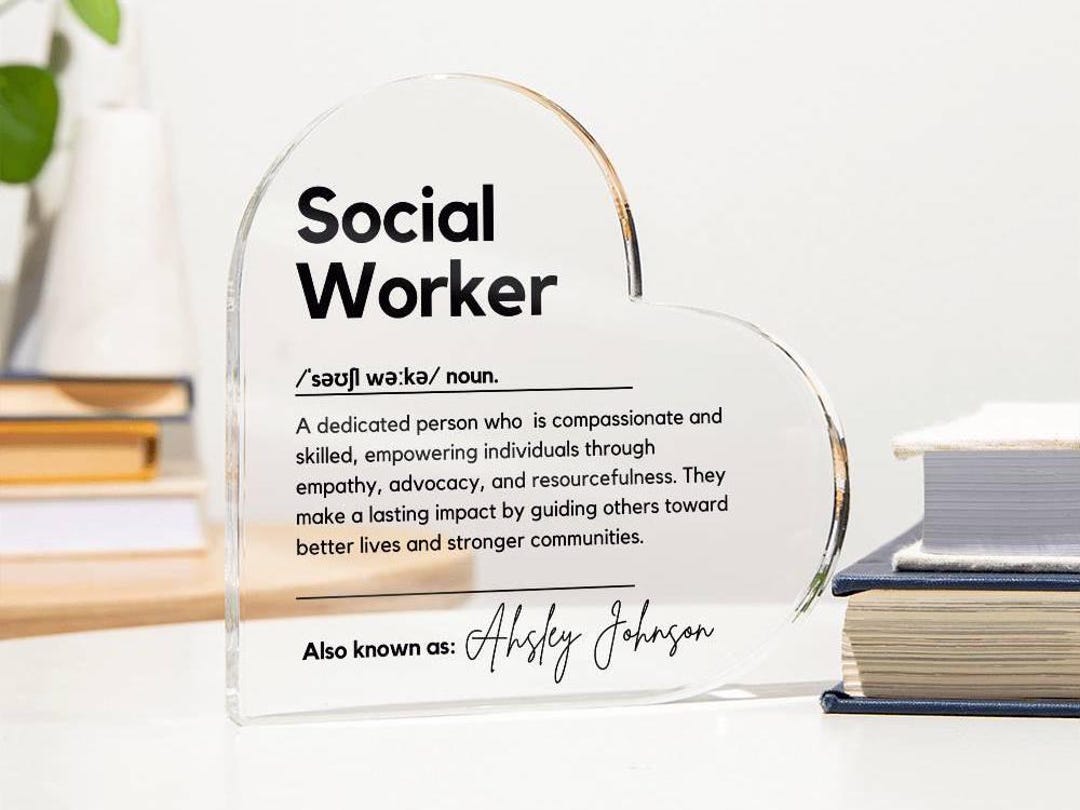 Personalized Social Worker Plaque Custom Social Worker Definition Gift ...