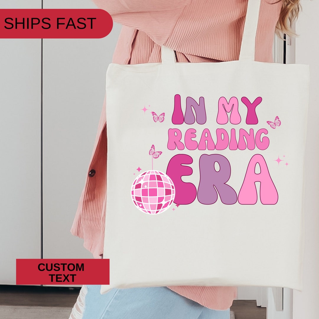 In My Reading Teacher Era Tote Bag Retro Reading Teacher Tote Bag ...