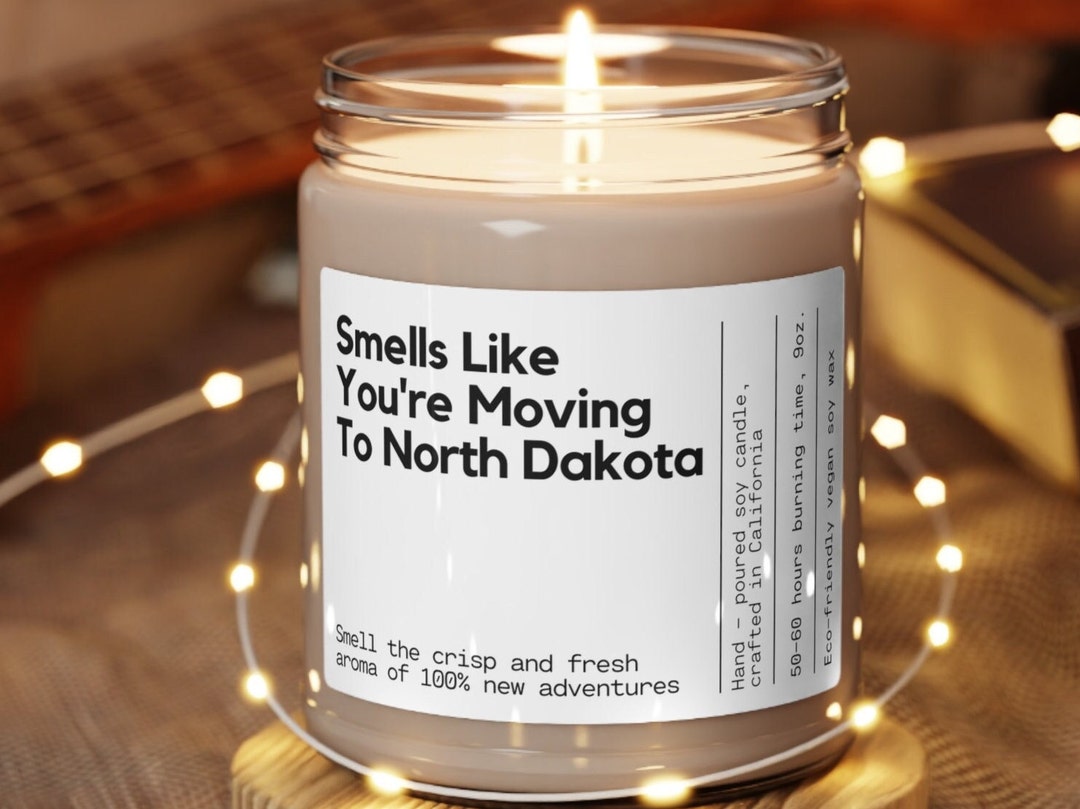 Smells Like You're Moving to North Dakota Soy Candle Personalized Gift ...