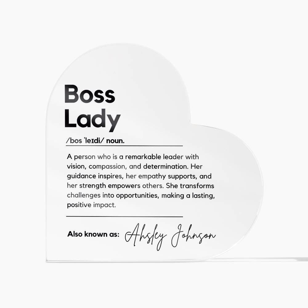 Personalized Boss Lady Plaque Custom Gift for Boss Female Boss Lady ...