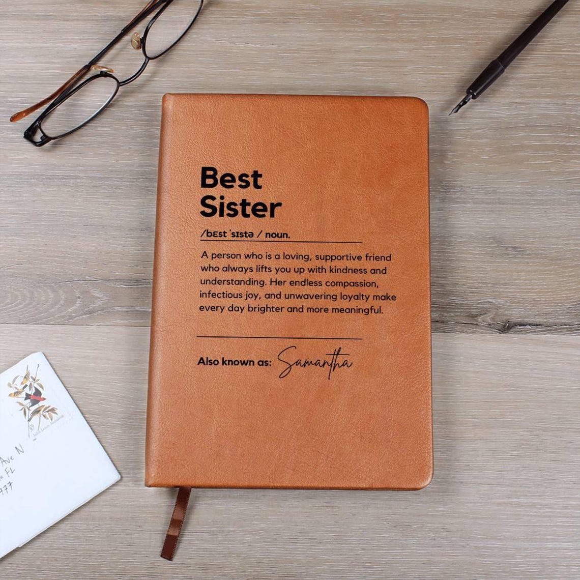 Personalized Sister Notebook Gift Custom Sister Leather Journal Custom ...