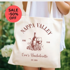 Personalized Napa Bachelorette Totes Custom Winery Bachelorette Tote ...