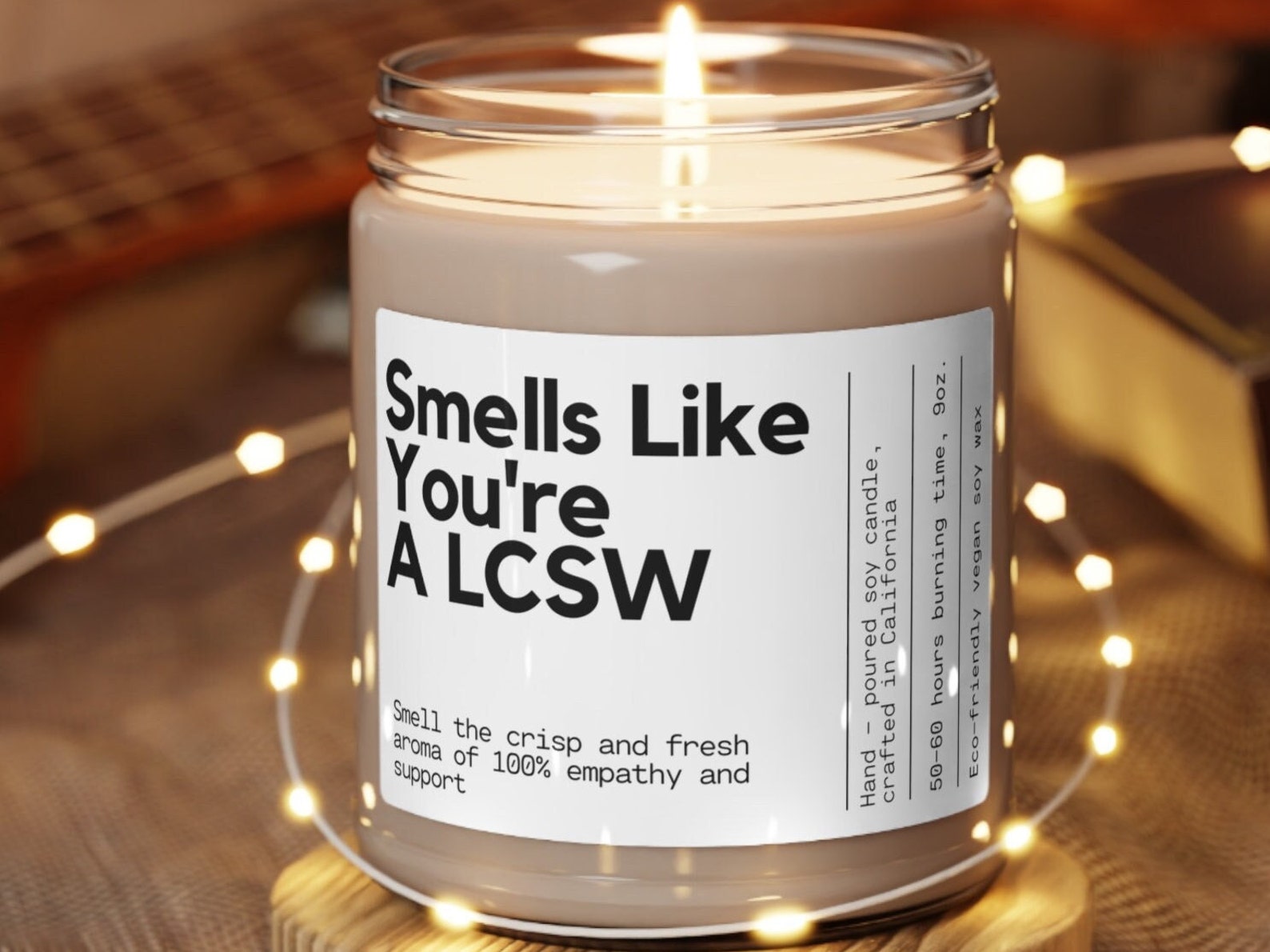 Personalized Social Worker Gift LCSW Funny Social Worker Candle Gift ...