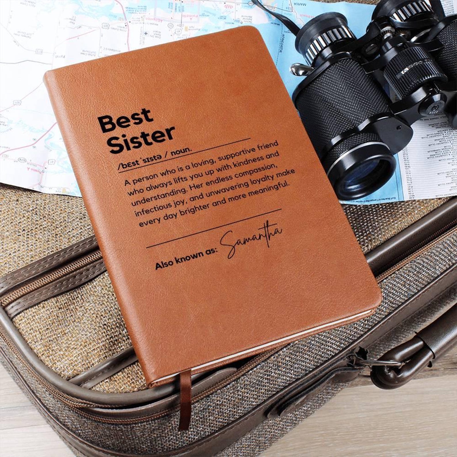 Personalized Sister Notebook Gift Custom Sister Leather Journal Custom ...