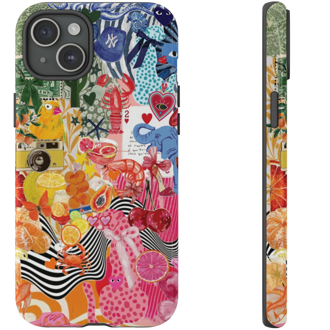 Collage Phone Case Scrapbook Phone Case Aesthetic iPhone Case, iPhone 15 Pro Max, 15 Pro, 15, 15 ...