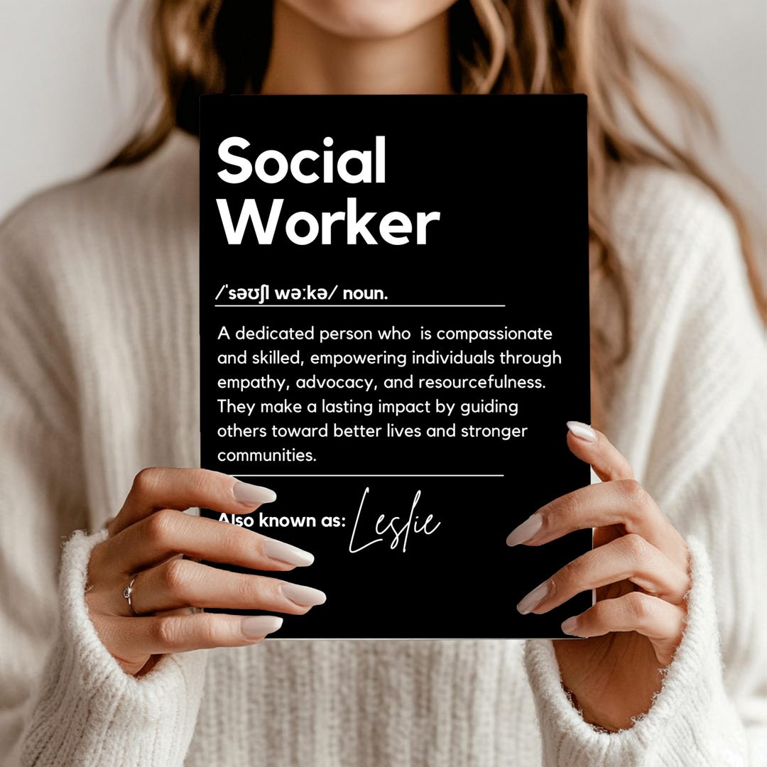 Personalized Social Worker Journal Custom Social Worker Definition Gift ...