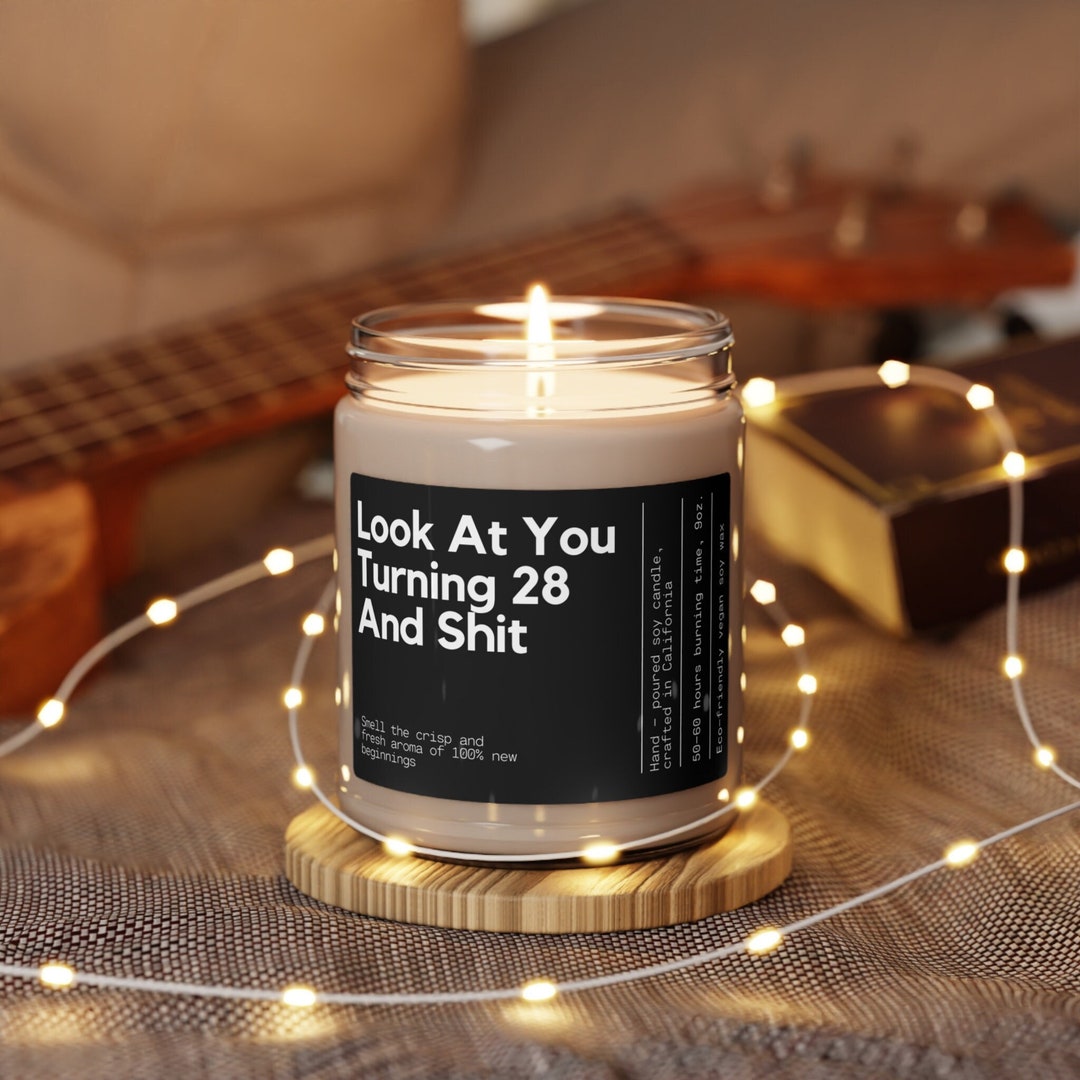 28th Birthday Candle Look at You Turning 28 Funny Birthday Gift Custom ...