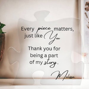 Personalized Mentor Appreciation Gift Puzzle Piece Appreciation Plaque ...