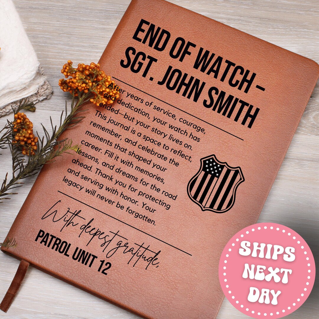 Police Retirement Journal Personalized Police Retirement Gift Law ...