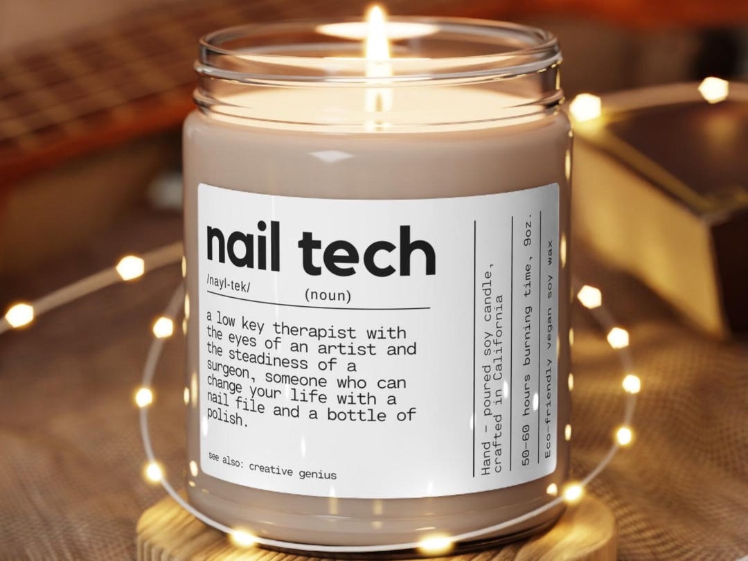 Nail Tech Gifts, Funny Nail Tech Candle, Nail Artist Gift, Nail Tech ...
