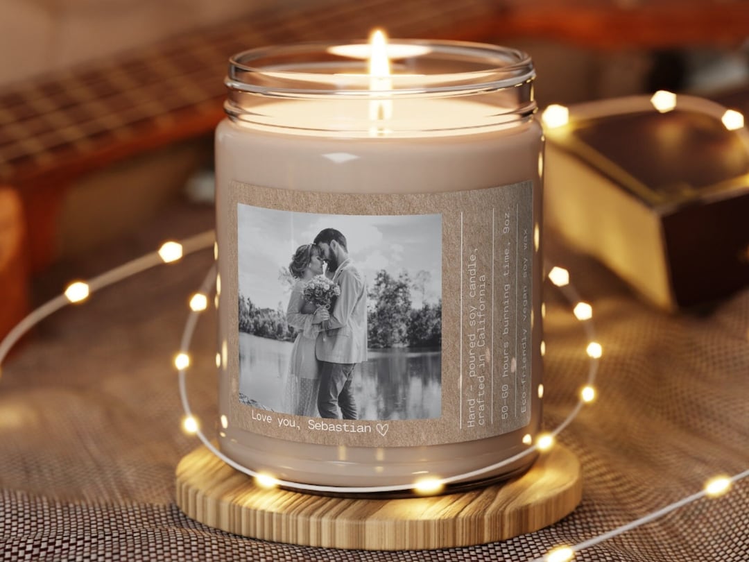 Personalized Picture Candle Custom Photo Anniversary Gift Custom Candle ...