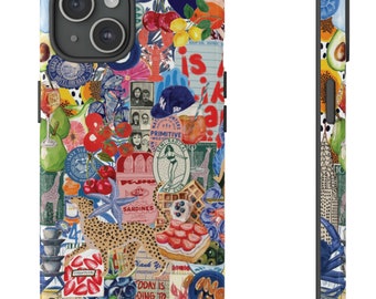 Summer Collage Phone Case, Scrapbook Phone Case Aesthetic iPhone Case, iPhone 15 Pro Max, 15 Pro ...