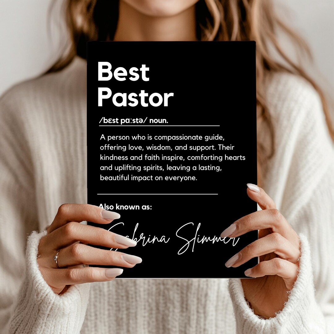 Pastor Leather Journal Notebook Custom Definition Religious Men Gift ...