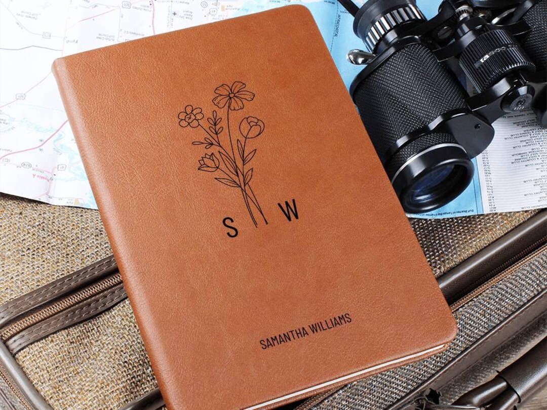 Custom Journal Monogrammed Notebook Personalized Gift for Friend Name ...