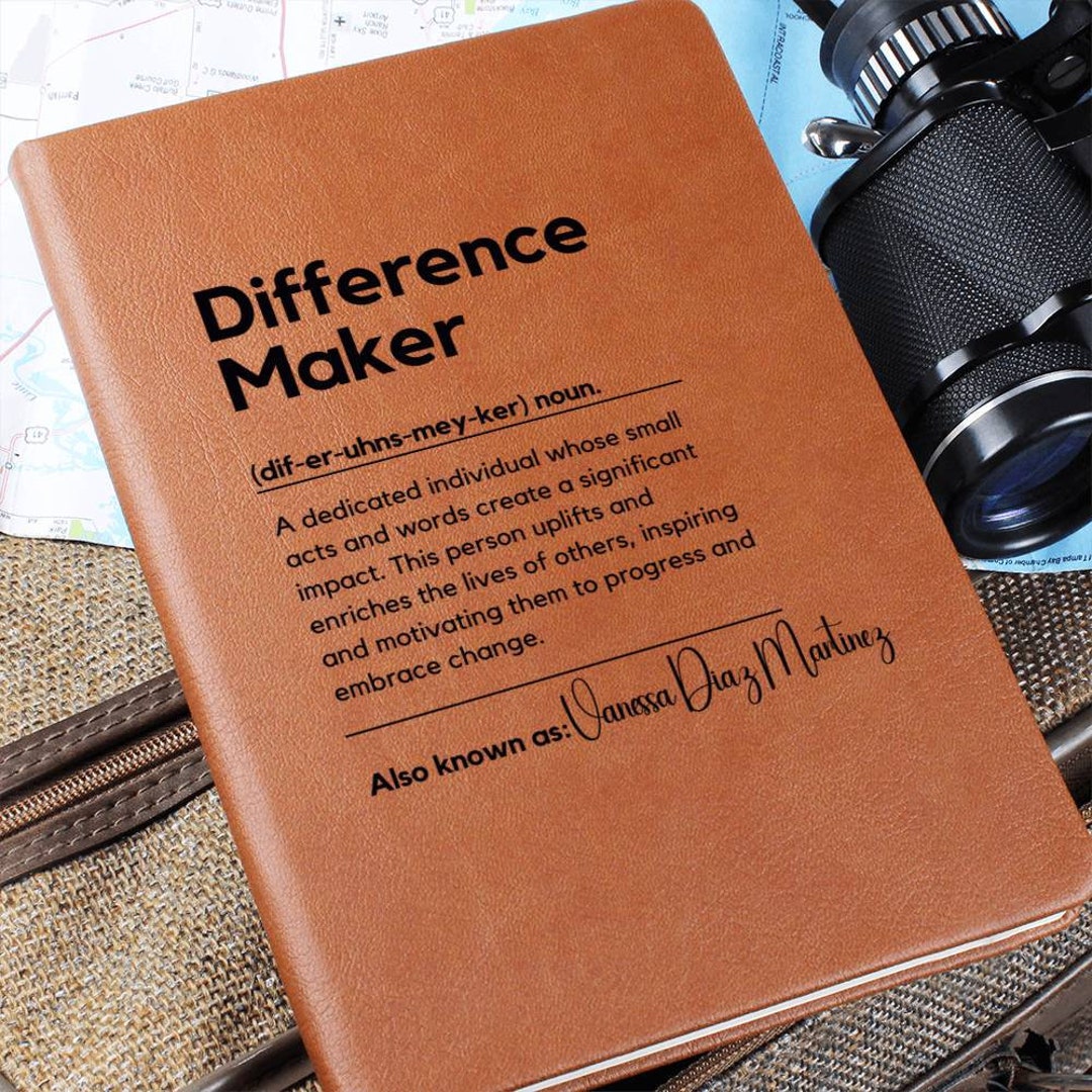 Personalized Difference Maker Journal Custom Difference Maker Gift ...