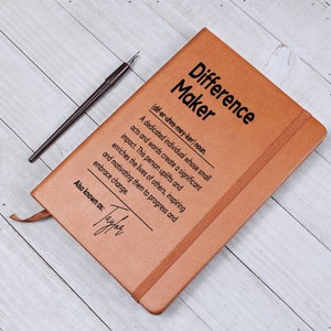 Personalized Difference Maker Journal Custom Difference Maker Gift ...