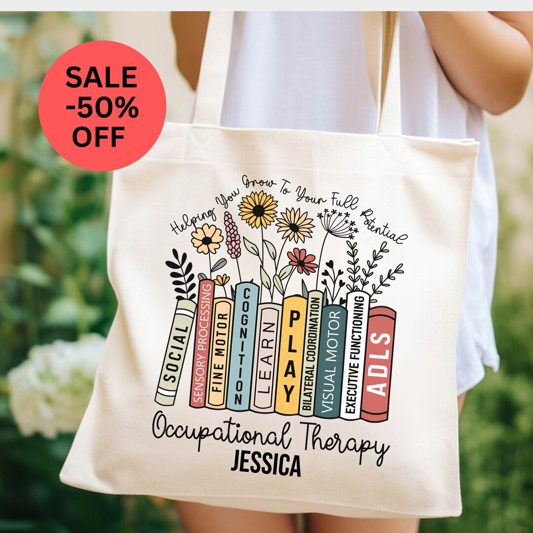 Personalized Occupational Therapy Tote Bag OT Helping You Grow Your Own ...