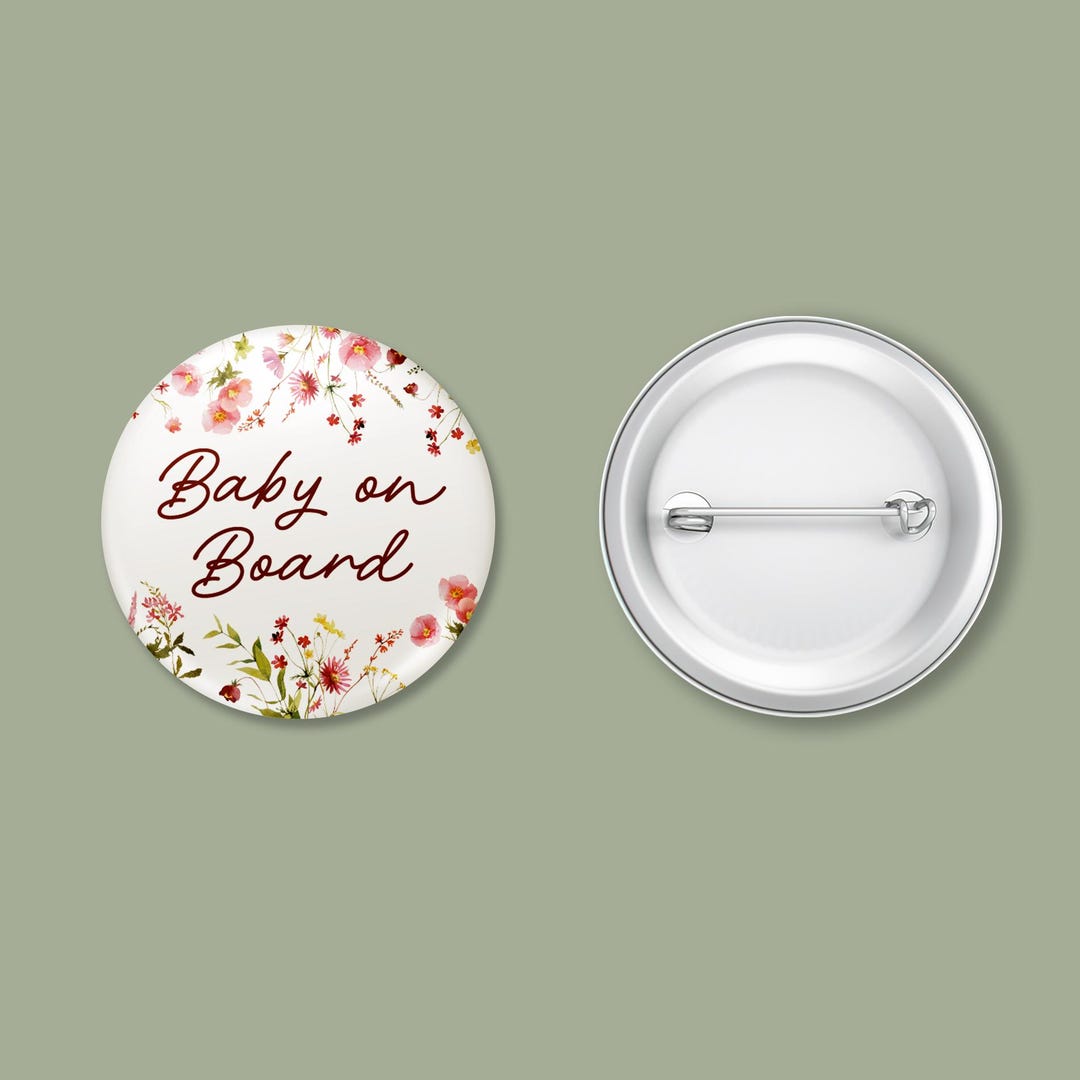 Baby on Board Badge - Blush - Baby Badge - New Baby - Baby - Newborn ...