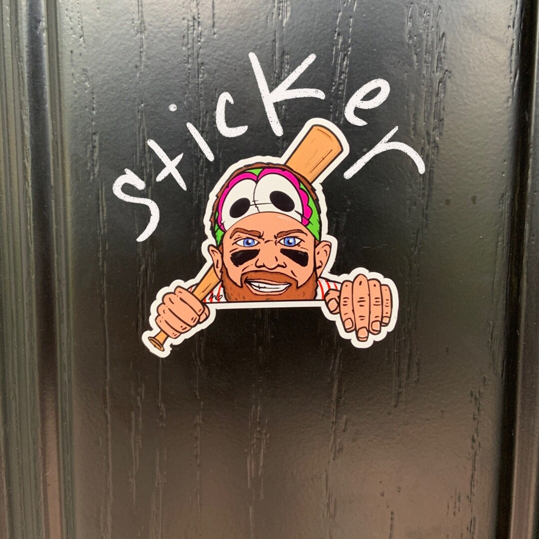 Peeping Harper Headband STICKER - Philadelphia Phillies, Bryce Harper ...