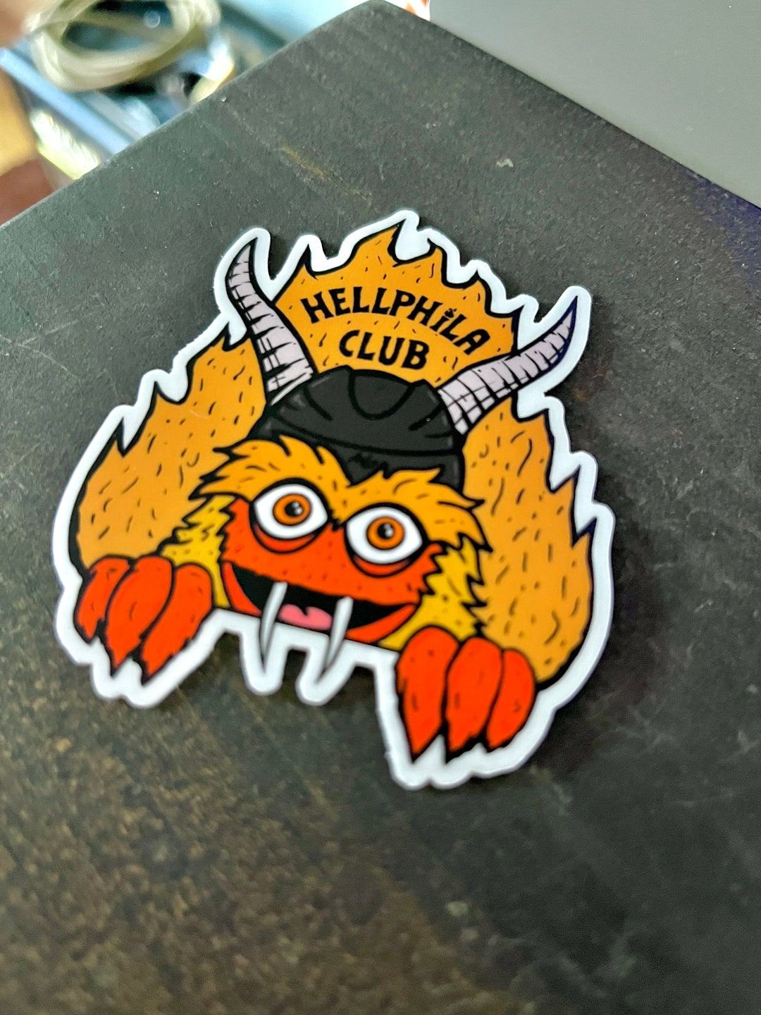 Peeping Hellfire C Mashup Gritty Sticker - Hellphila - Etsy