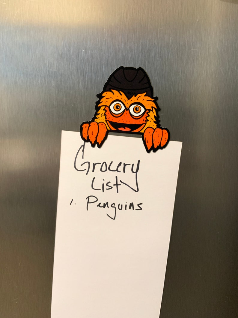 Peeping Gritty Magnet - Philadelphia Flyers, Gritty - Etsy