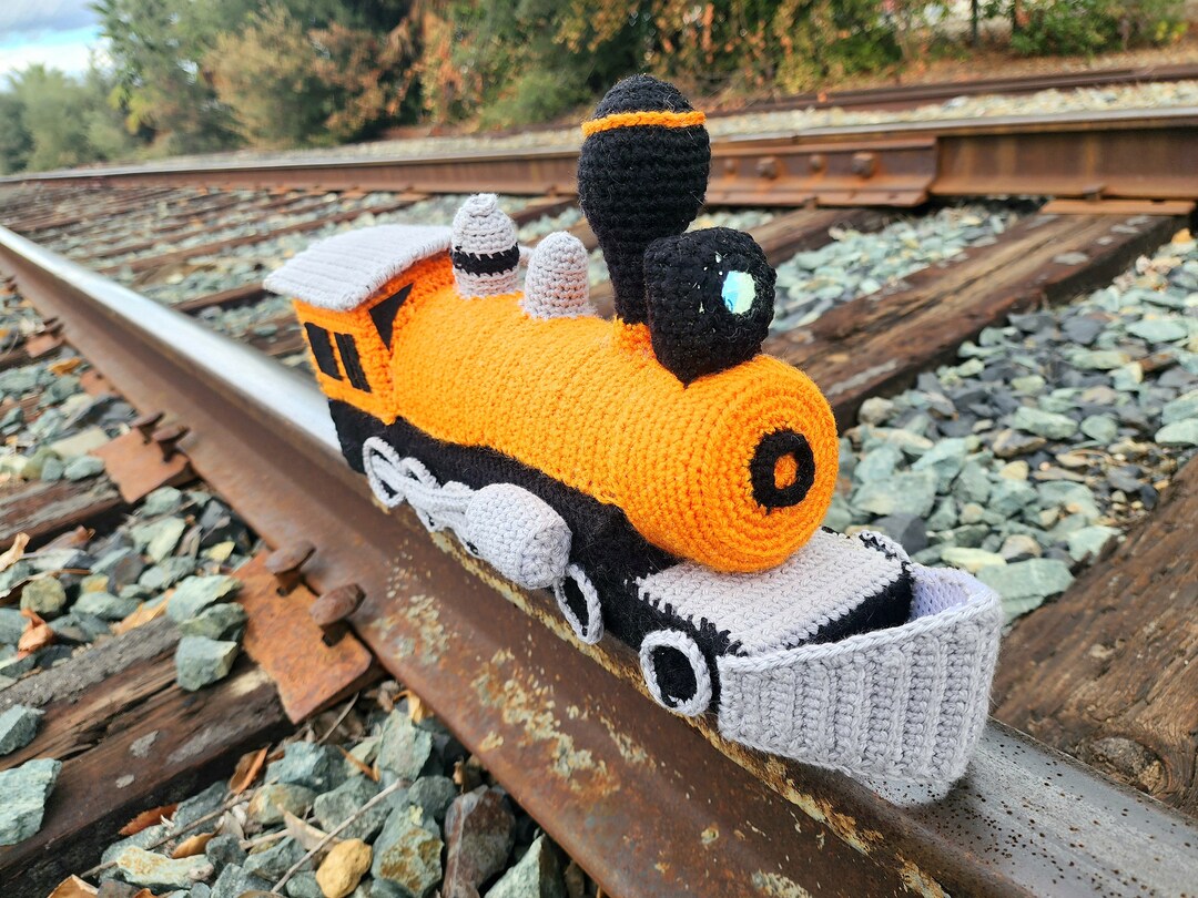 Crochet Locomotive With Working Light Custom Handmade Made - Etsy