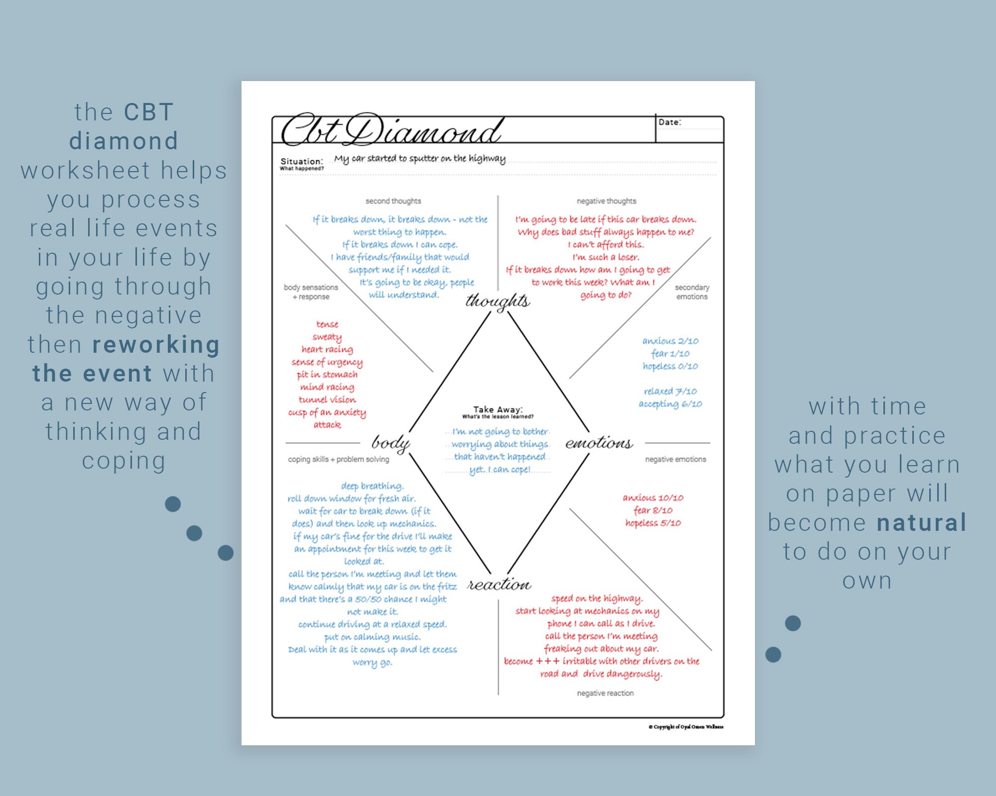 CBT Worksheets Printable/Instant Download Cognitive | Etsy
