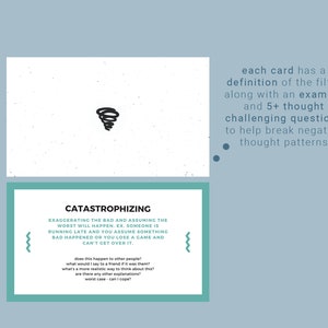 CBT Cognitive Filters Flash Cards Challenging Negative - Etsy