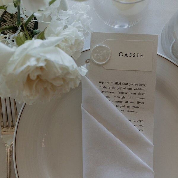 Menu Place Cards - Etsy