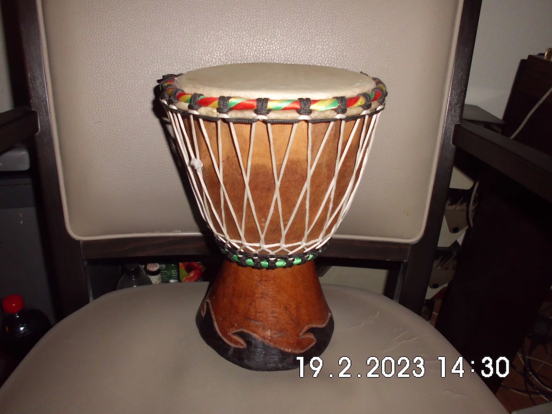 African Djembe Carved by Hand - Etsy