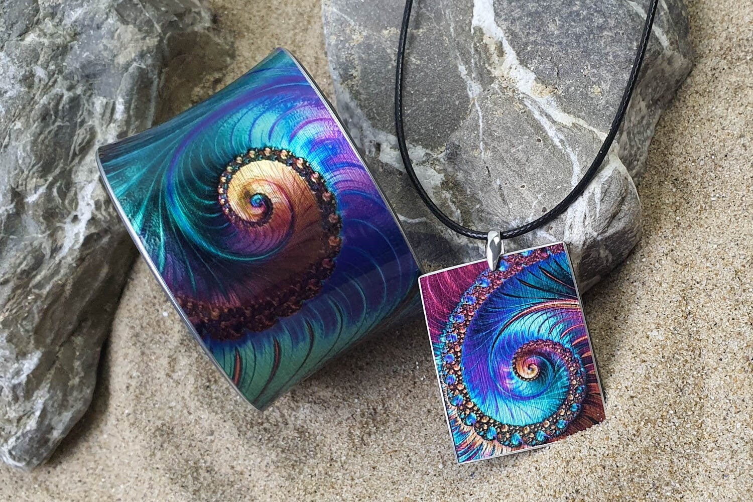 Handmade Jewellery Set Cuff Bracelet and Necklace Design - Etsy