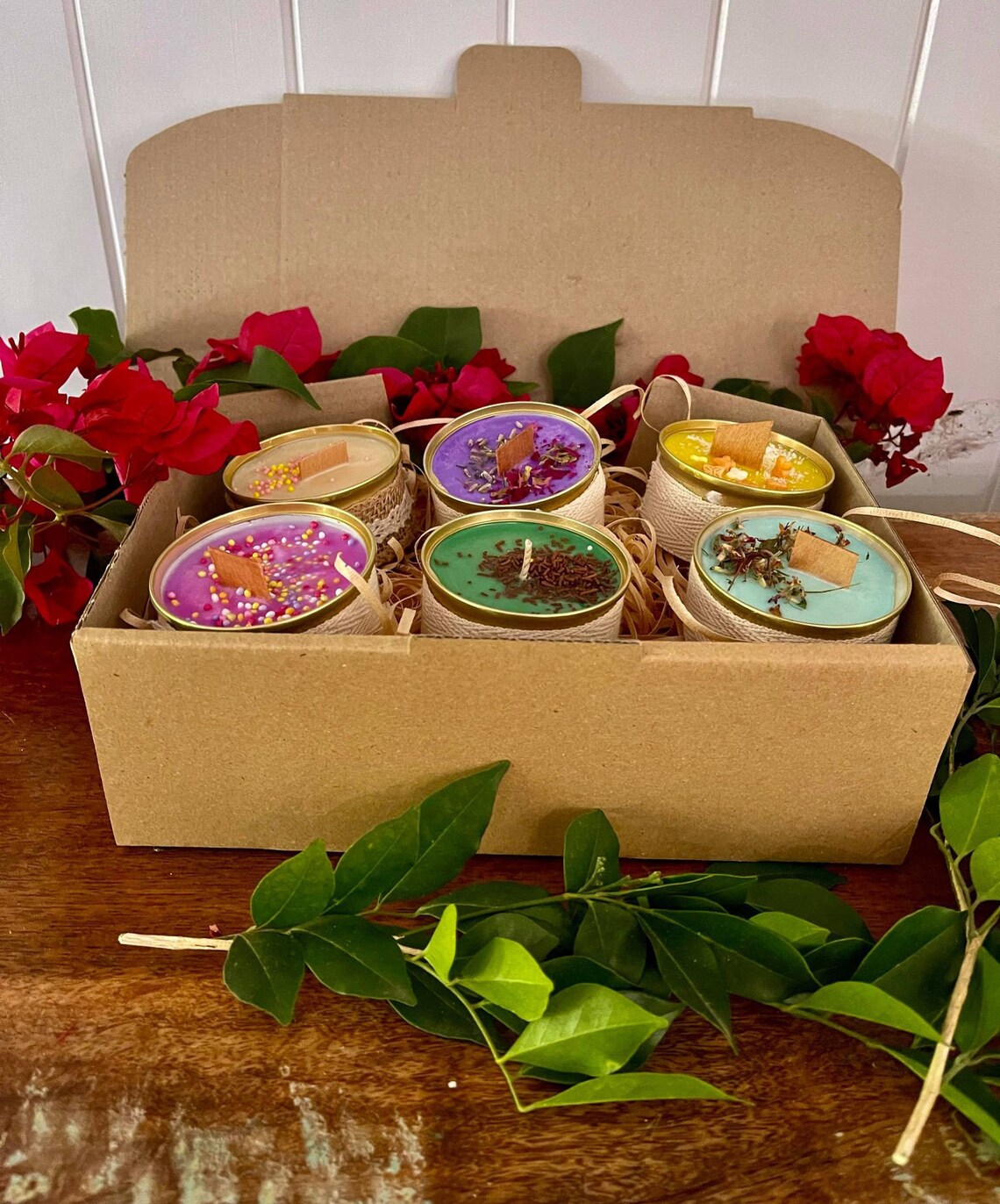 Caja De 6 Velas Pequeñas Paquete De Velas Caja De Regalo De Etsy