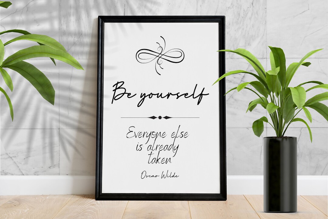 Be Yourself, Oscar Wilde , Digital Motivational Print, Inspirational ...
