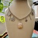 Peach Calcite Peace Necklace. Hand Wrapped Calcite Crystal Stone ...