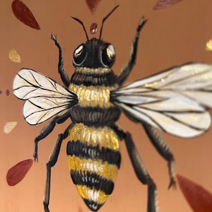 Hand Painted Honey Bee Honeycomb Sun Catcher Window Hanging Rainbow ...