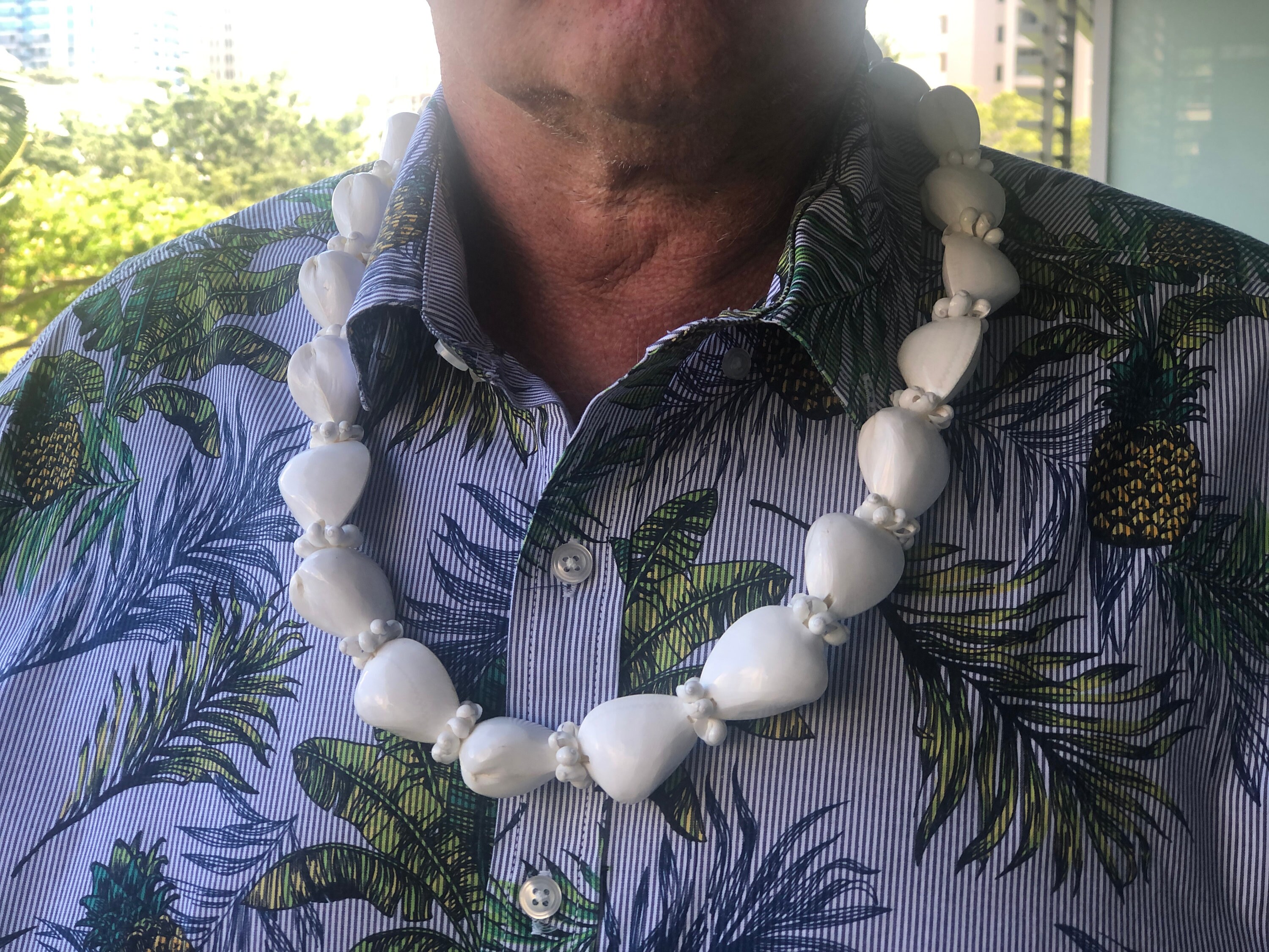Shell lei Wedding lei Hawaii Lei White Shell Lei Shell | Etsy