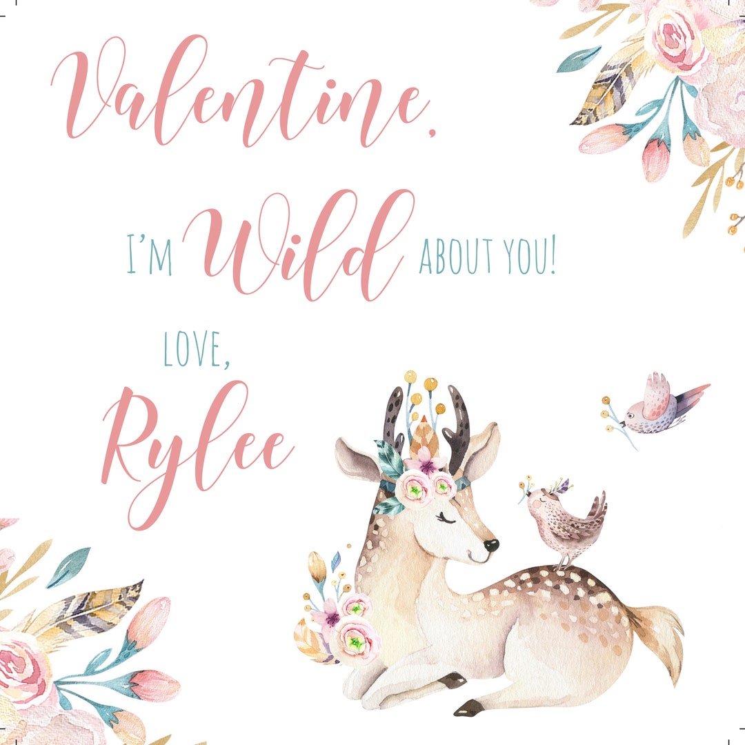 Wild About You Valentine Woodland Animals - Etsy