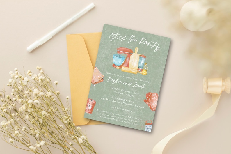 Stock the Pantry Shower, Bridal Shower, Kitchen Shower, Bride to Be ...