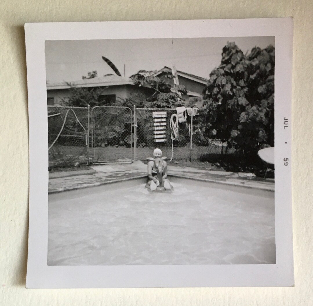 Vintage Photograph of Lady in Pool, 1950s Photograph, Antique ...