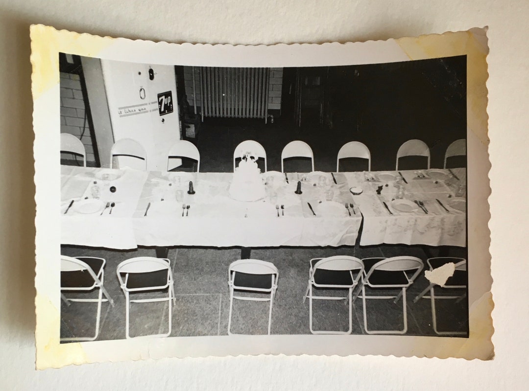 Vintage Party Table Setting Photograph, Antique Photo, Old Photo, Black ...