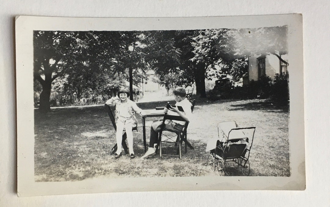 Vintage Siblings Photograph, Antique Photo, Old Photo, Black and White ...