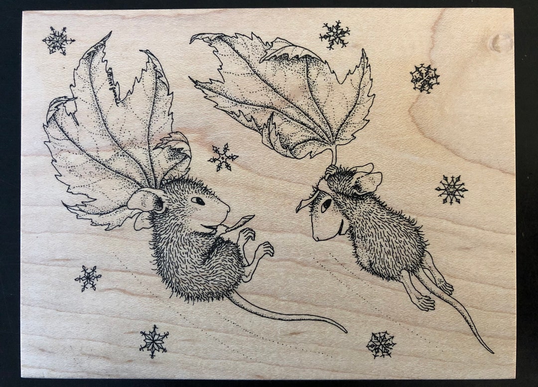 House Mouse Stamp Winter Wind Stamp - Etsy