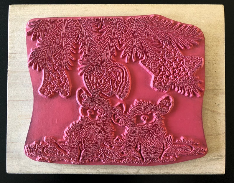 House Mouse Stamp Christmas Cookie Eaters - Etsy