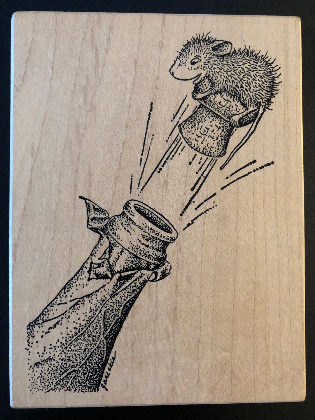 House Mouse Stamp Popping Mouse Stamp - Etsy