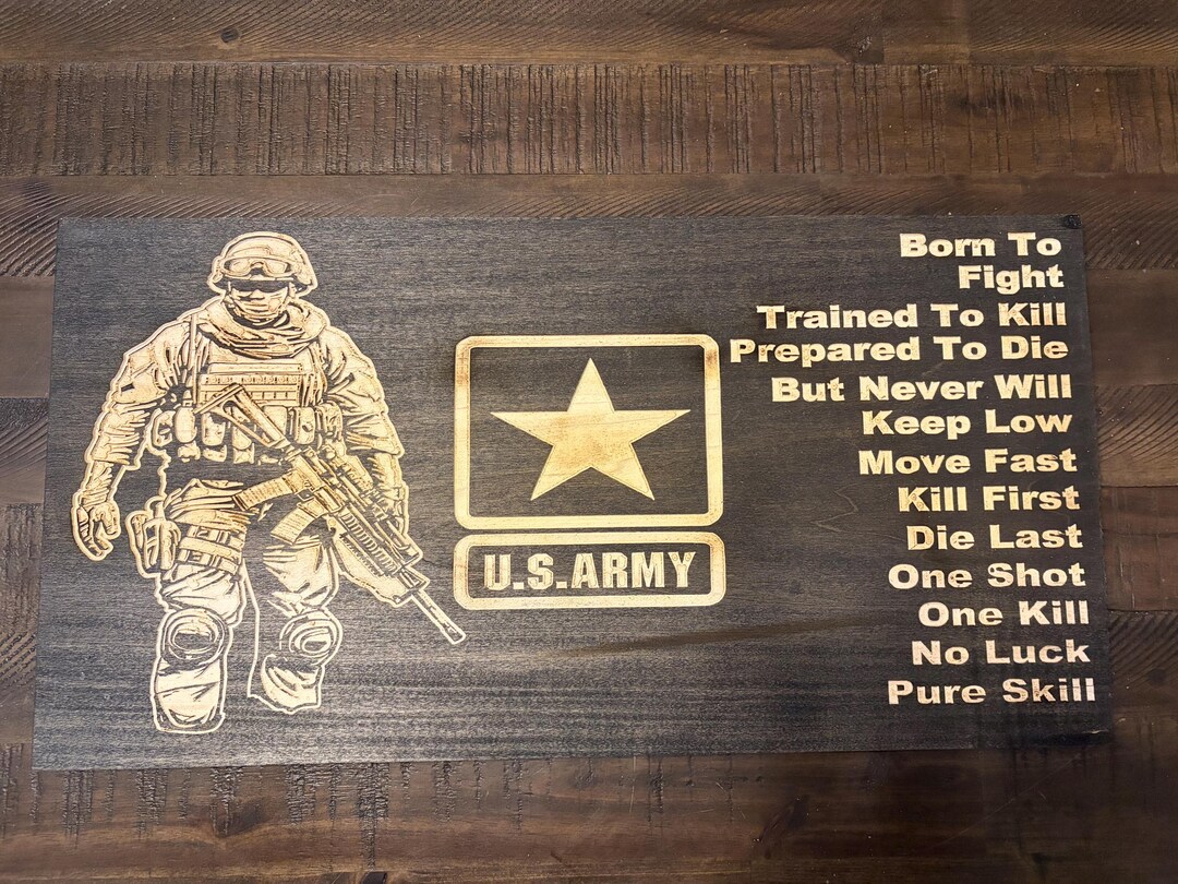 Army Soldier Rustic Wooden Wall Art - Etsy