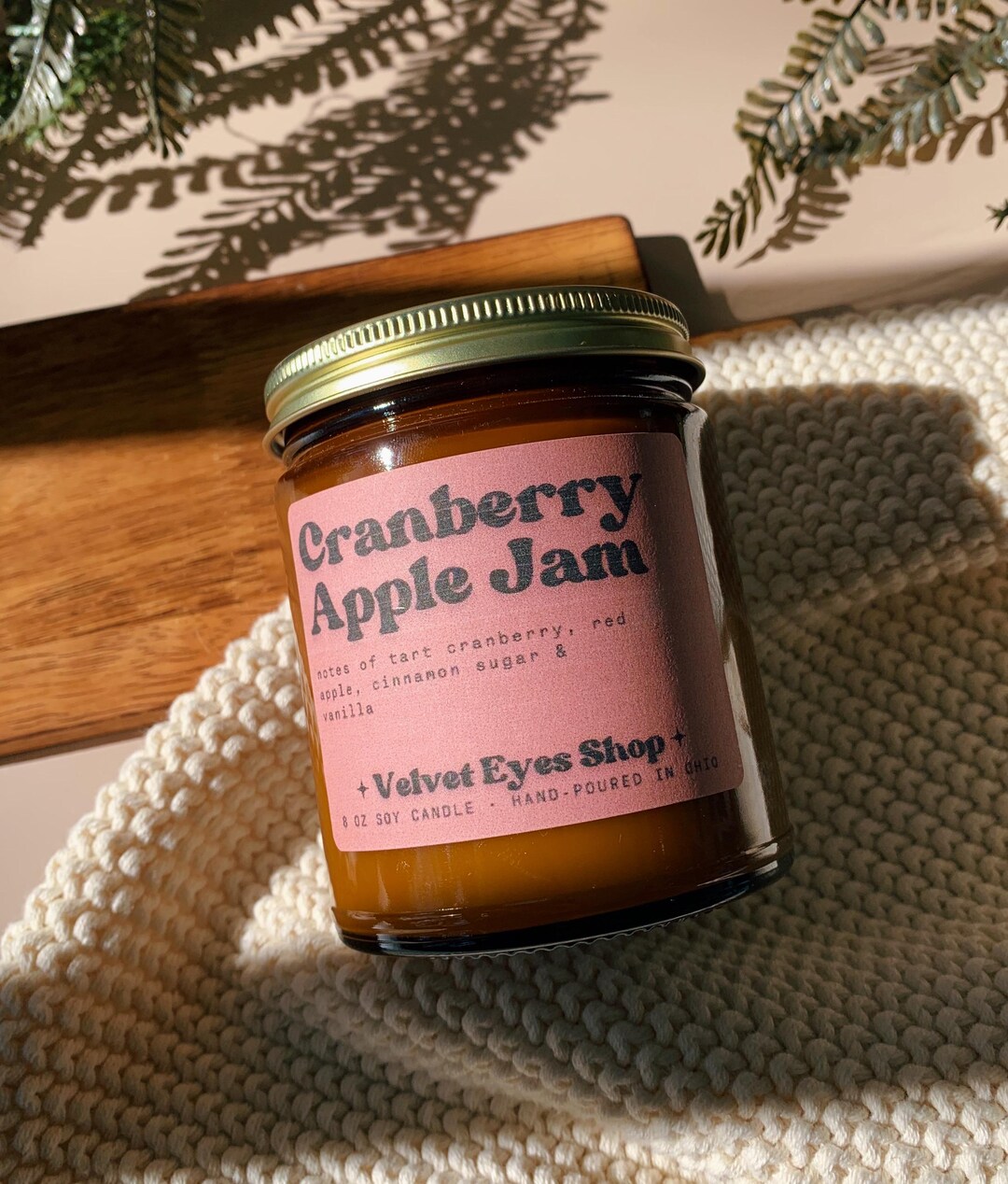 Cranberry Apple Jam 8oz Soy Candle - Etsy