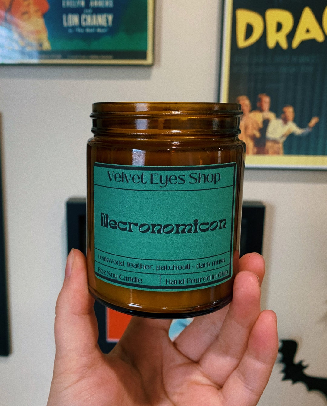 Necronomicon Evil Dead Inspired Soy Candle Horror Movie Candle ...
